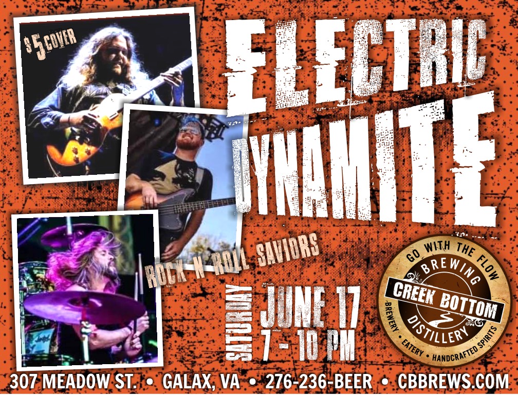 Electric Dynamite's Debut at CBB! - Creek Bottom Brewing