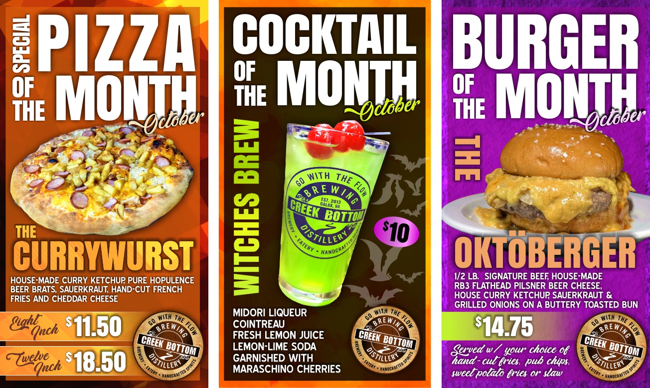 October Specials of the Month starting Sat., Sept. 30 for Oktoberfest ...
