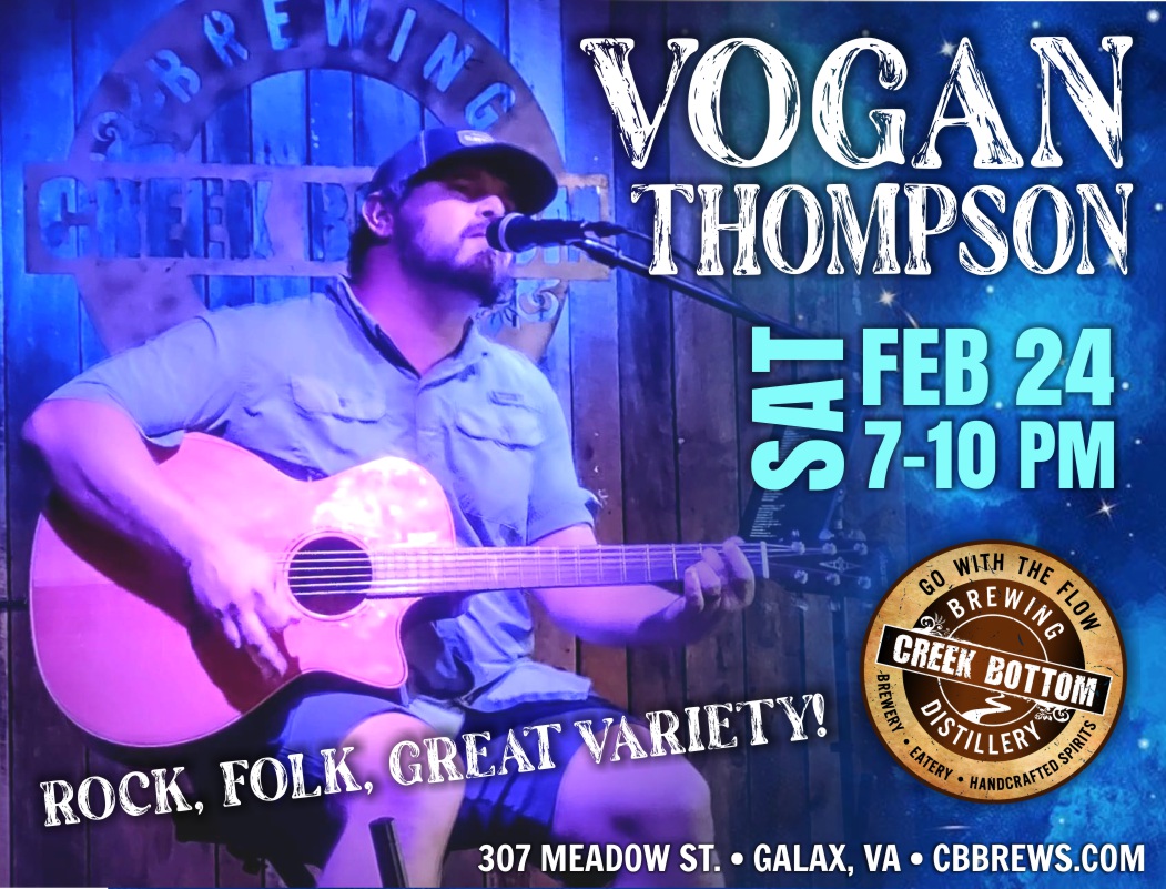Vogan Thompson Live at CBB! - Creek Bottom Brewing