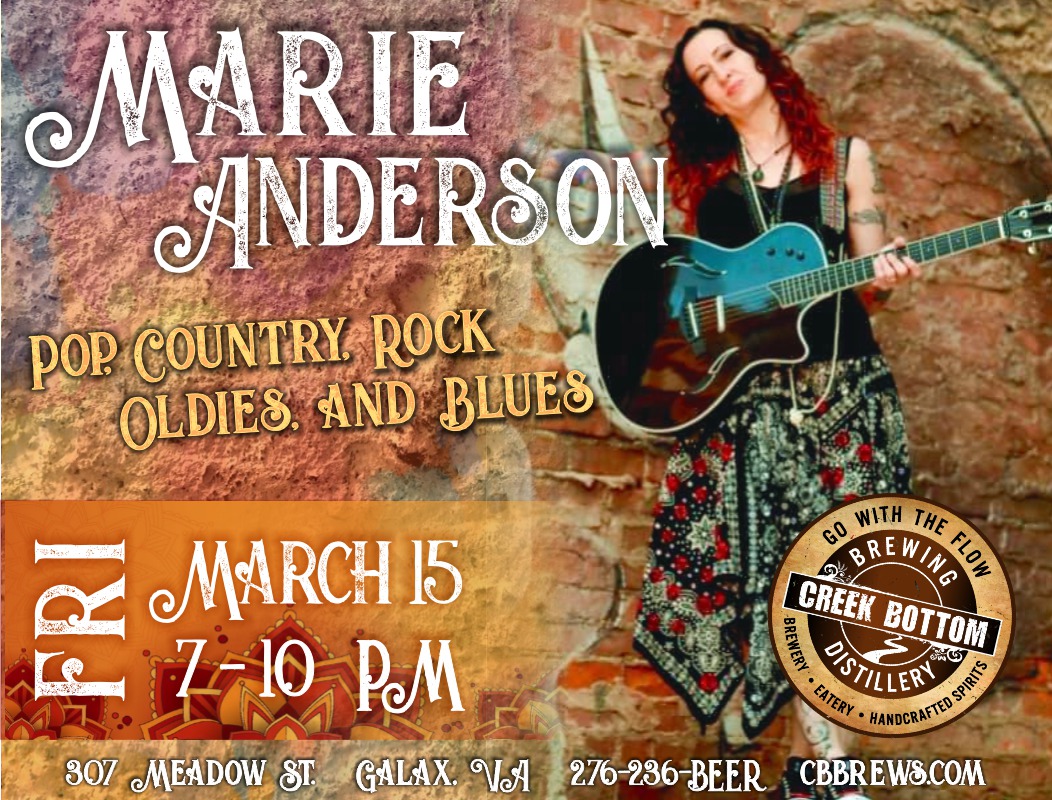 Marie Anderson at Creek Bottom Brewing! - Creek Bottom Brewing