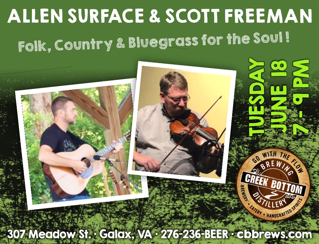 Allen Surface & Scott Freeman Live! - Creek Bottom Brewing