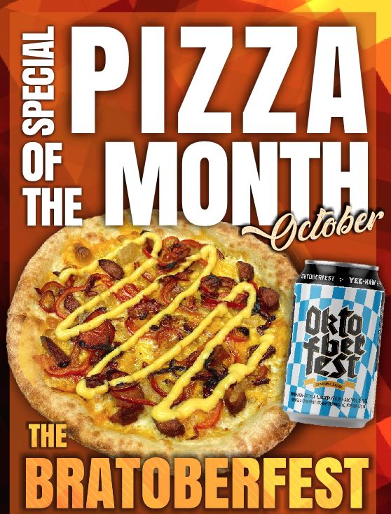 October Pizza of the Month - BratOberfest! - Creek Bottom Brewing